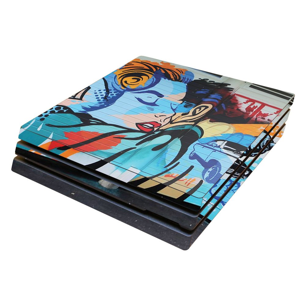 MightySkins Skin Compatible with Sony PS4 Pro Console - Old School Romance | Protective, Durable, and Unique Vinyl Decal wrap Cover | Easy to Apply, Remove, and Change Styles | Made in The USA