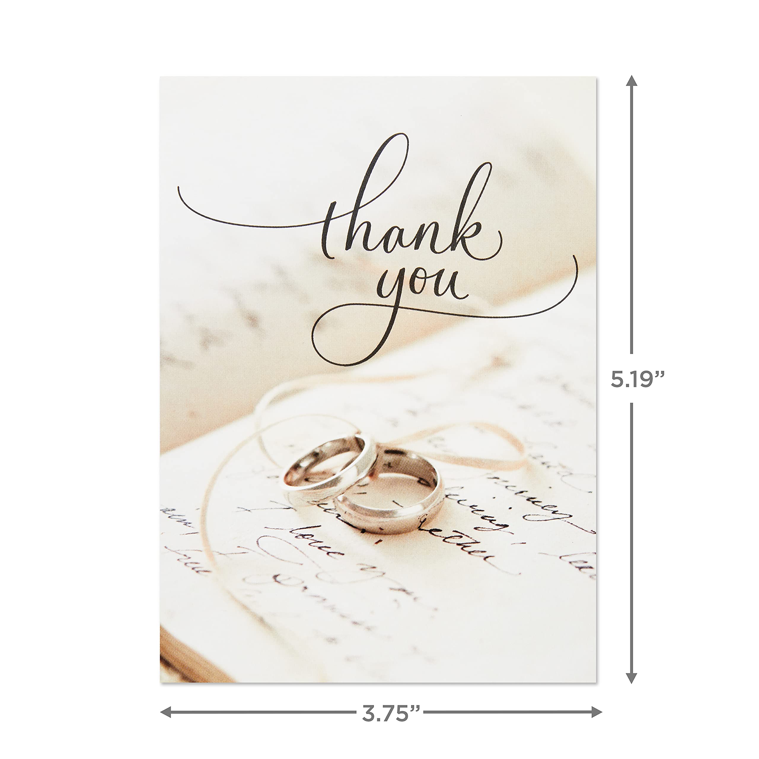 Hallmark Wedding Thank You Cards Assortment, Wedding Icons (36 Thank You Notes with Envelopes)