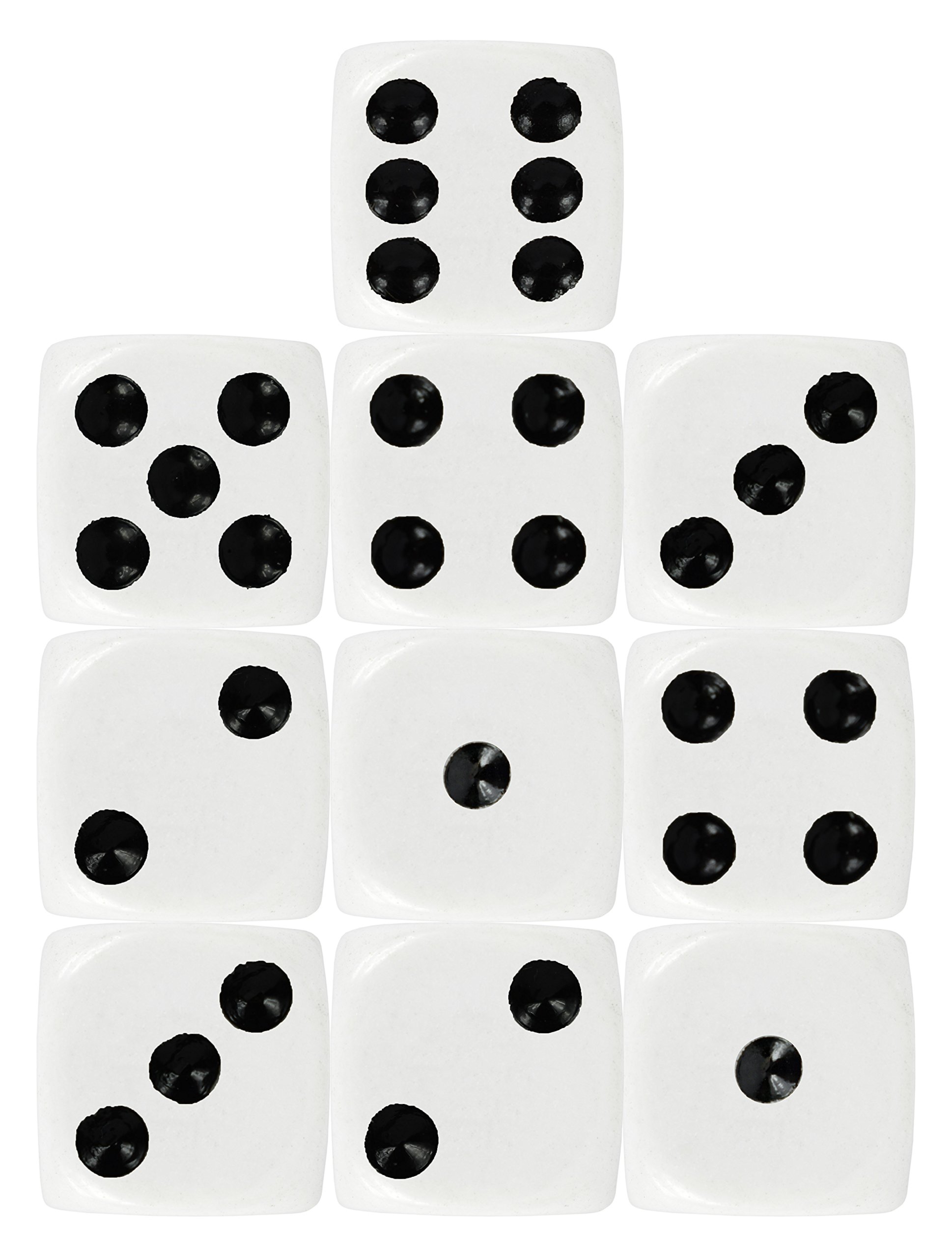 Set of 20 Round-Corner 6-Sided Cube Game Dice - Perfect for Yahtzee, Scribbage, Craps, Liar's dice, Farkle, and Much More - A Game-Night Must-Have - Black Duck Brand!
