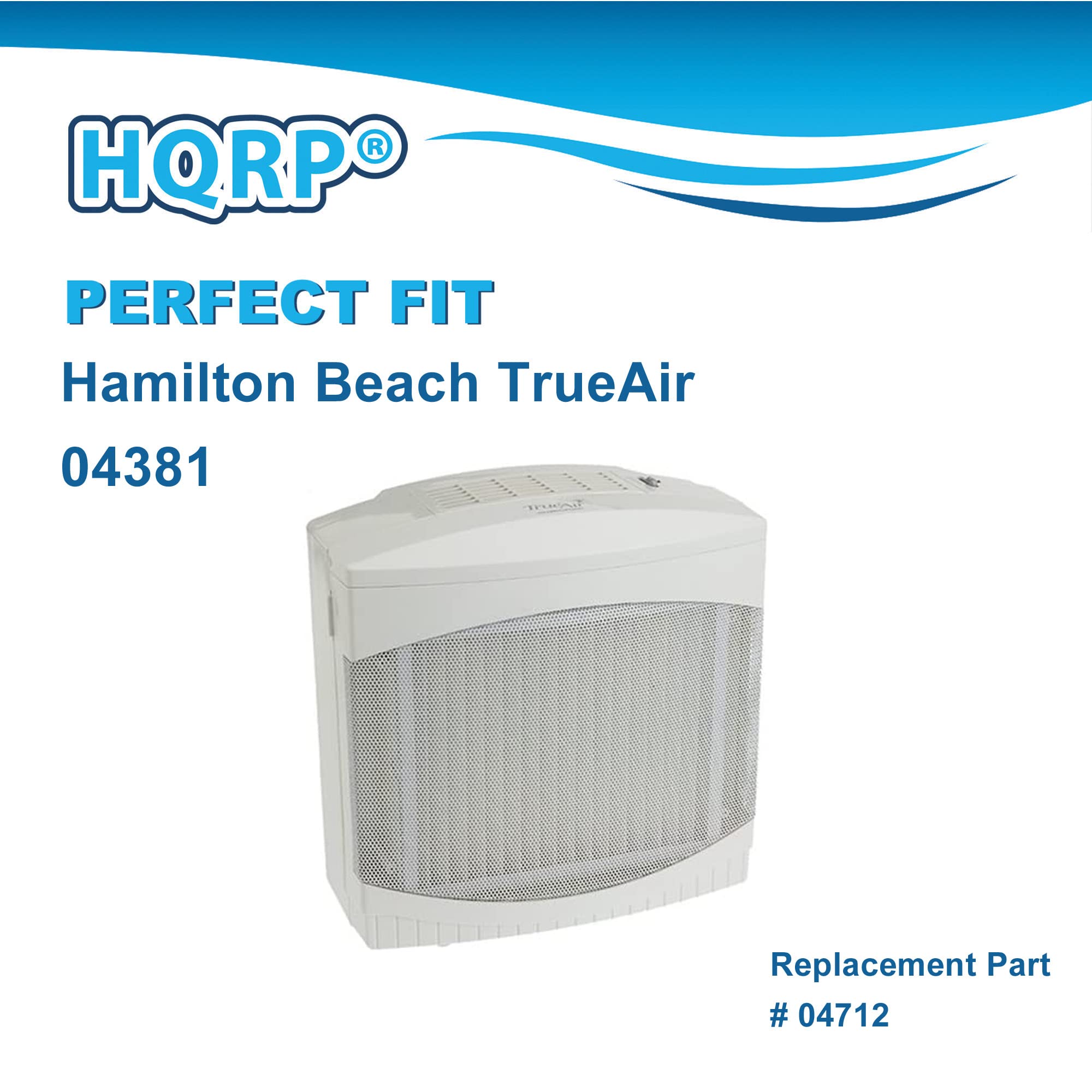 HQRP 4-Pack Filter compatible with Hamilton Beach TrueAir 04712 04381 840117900 True-Air O4712 O4381