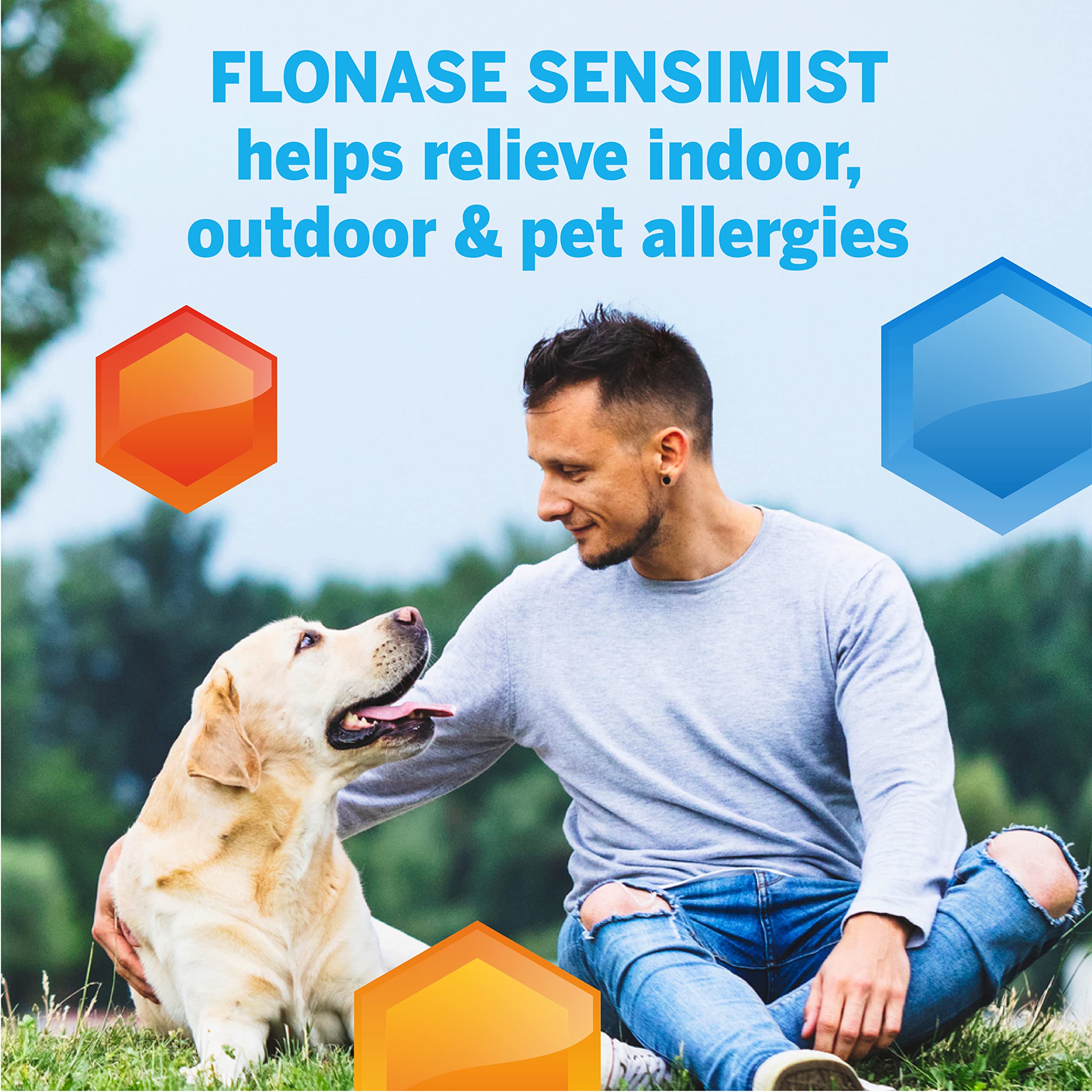 Flonase Sensimist Allergy Relief Nasal Spray for Non-Drowsy, 24-Hour Multi-Symptom Allergy Relief – 60 Sprays