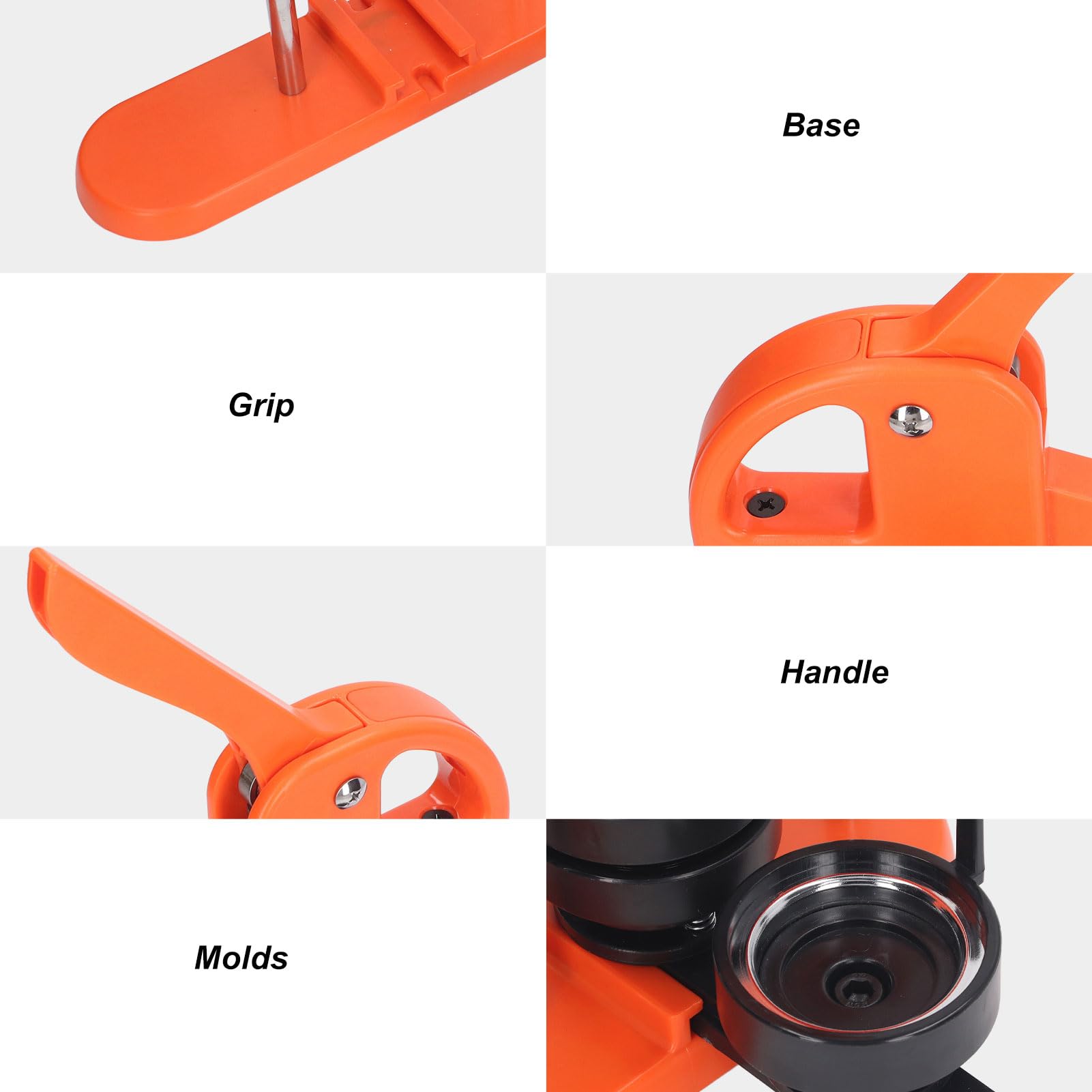 Button Maker Machine, Die Cutter Badge Button Maker DIY Button Press Machine Kit with 100PCS Pin Parts Circle Cutter Pin Manual (32mm)