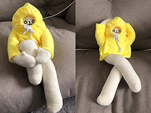 helegeSONG Plush Banana Man Toy Stuffed Doll with Magnet Funny Man Doll Decompression Toy Birthday,Multicolor