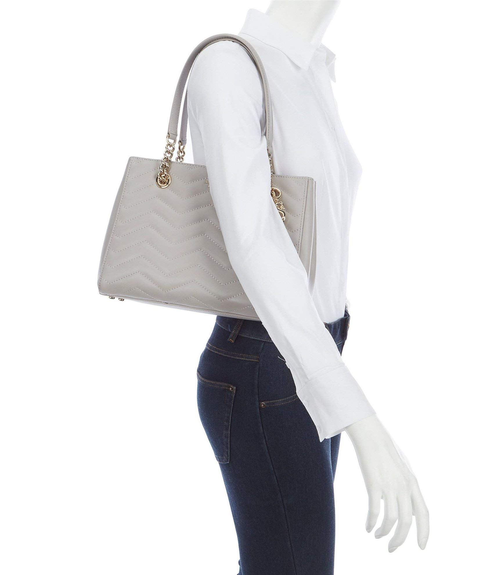 Kate Spade New York Reese Park Small Courtnee Leather Bag, Ash Grey