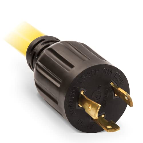 Champion Power Equipment 48034 25 ft. 30A 125V Generator Power 3750 Watts (L5-30P to Three 5-15R) Extension Cord, yellow