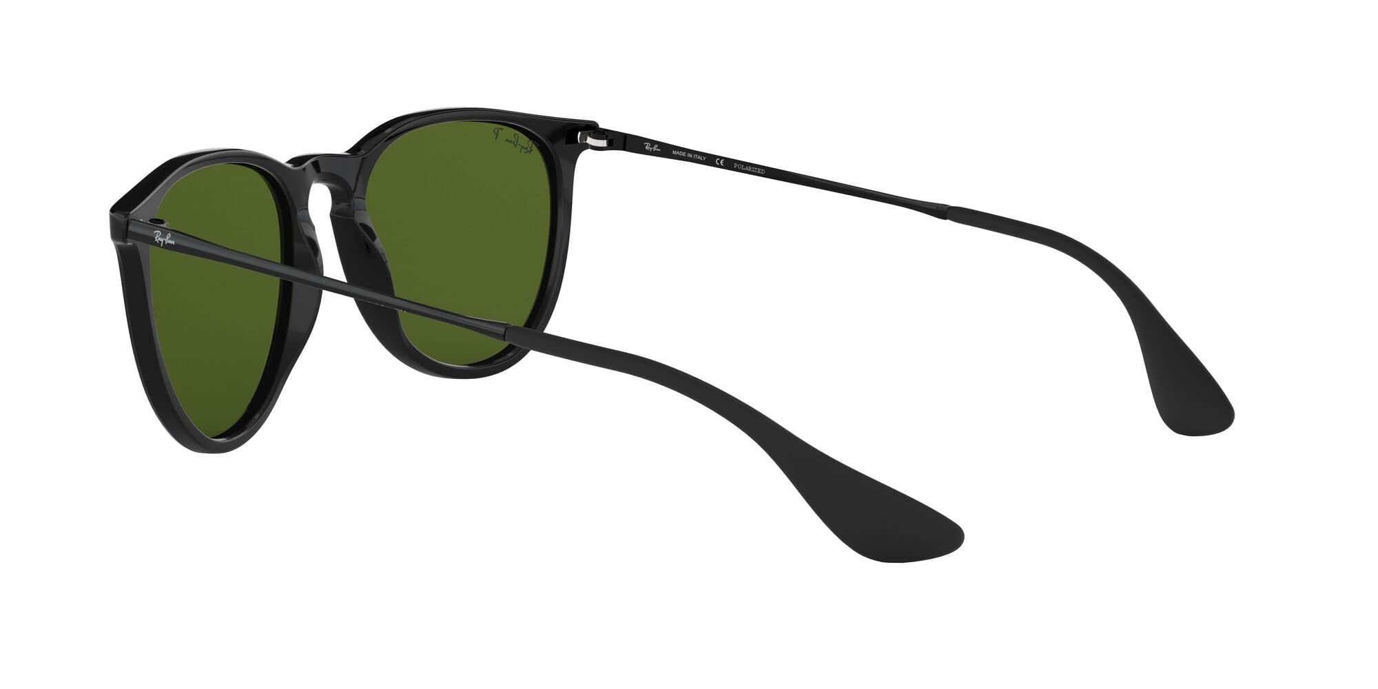 Ray-Ban RB4171F Erika Low Bridge Fit Round Sunglasses, Transparent/Light Grey Gradient Dark Grey, 54 mm