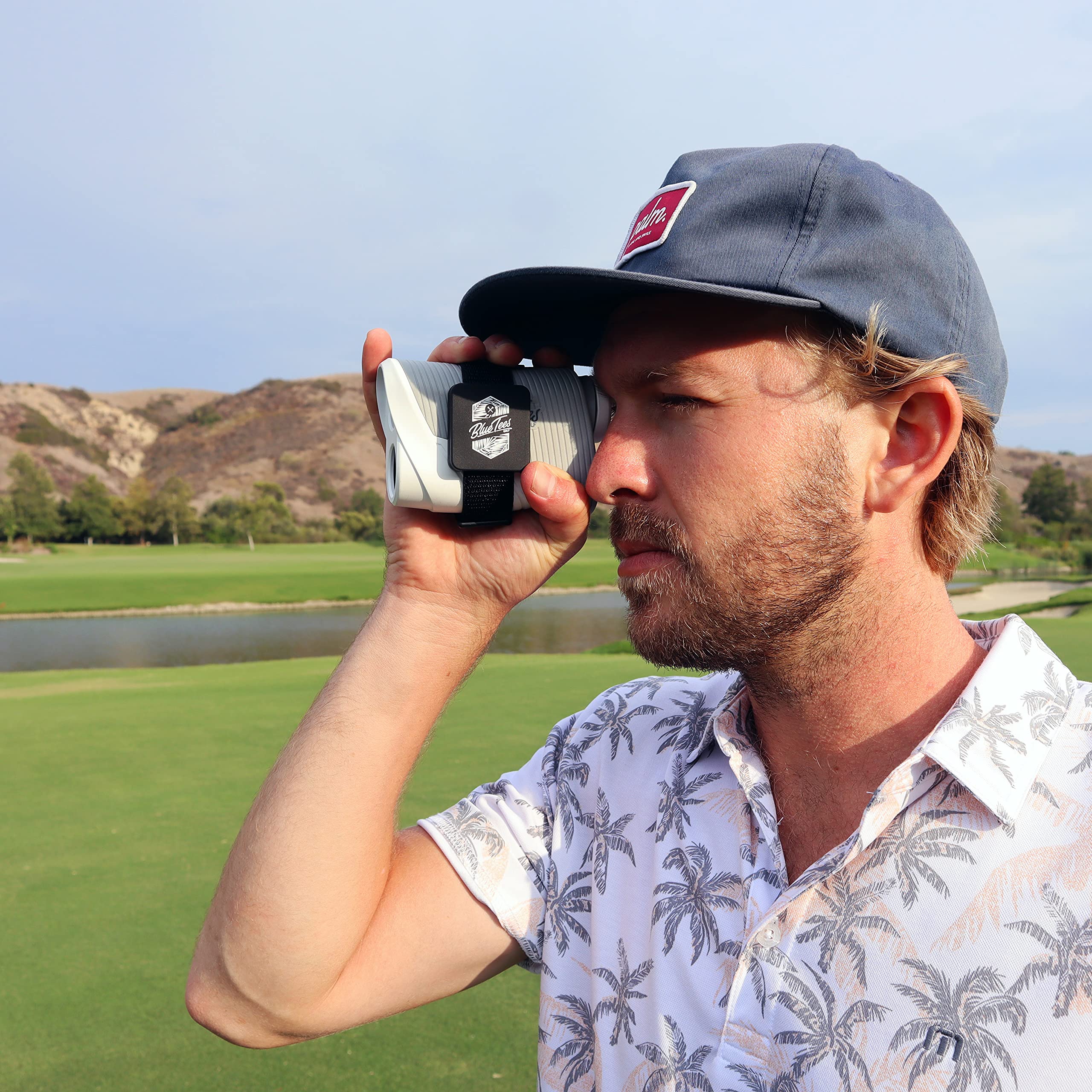 Blue Tees Golf Series 2 Laser Rangefinder - 800 Yards Range, Flag Lock Pulse Vibration, Non Slope. Attaches to Push Cart, Golf Cart Rails.