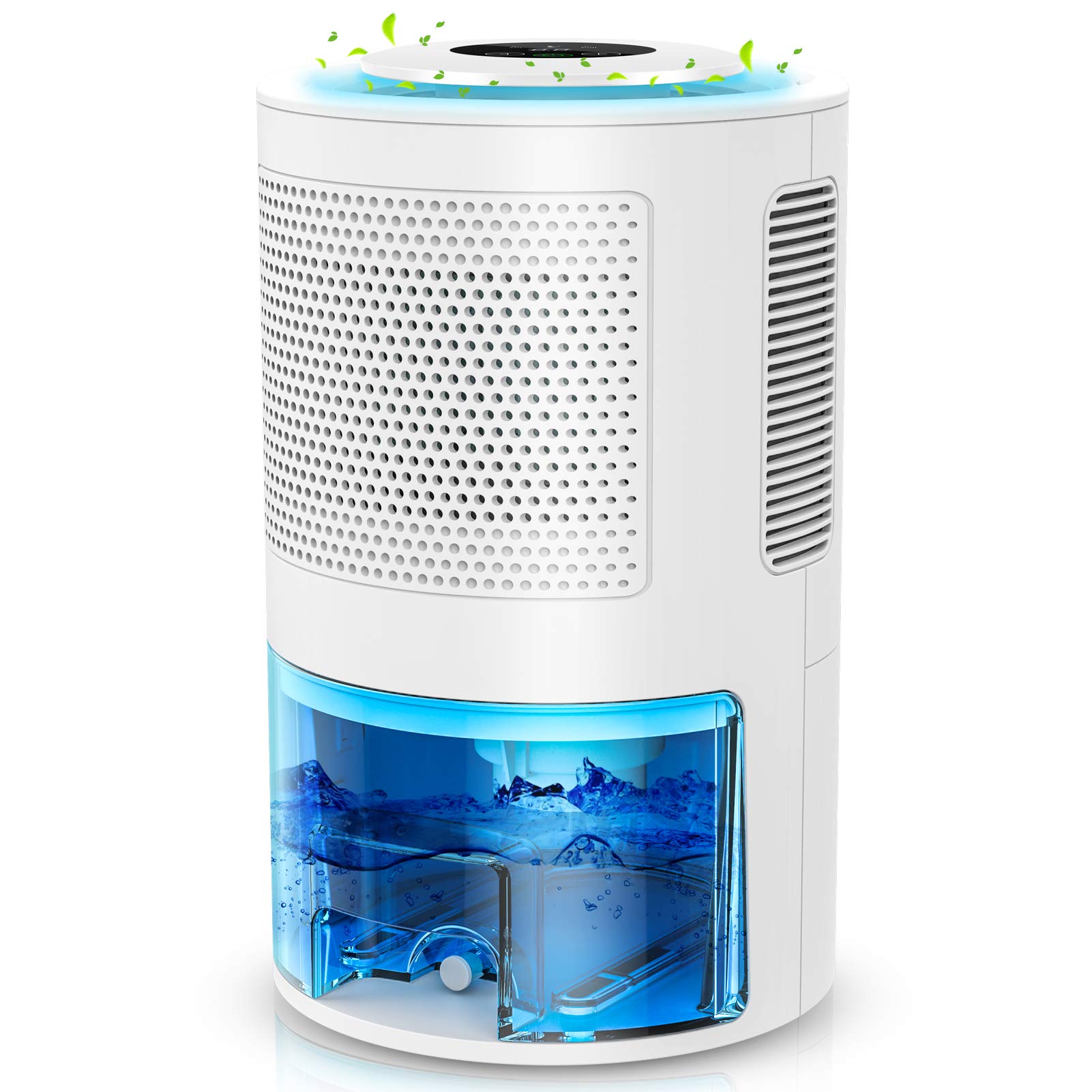 Large Dehumidifiers for Home - 68oz 2000ML Upgraded Humidity LCD Display Dehumidifiers for Basements Drain Hose, Quiet Portable Small Dehumidifier for Room Bedroom Bathroom Closet RV Control Panel