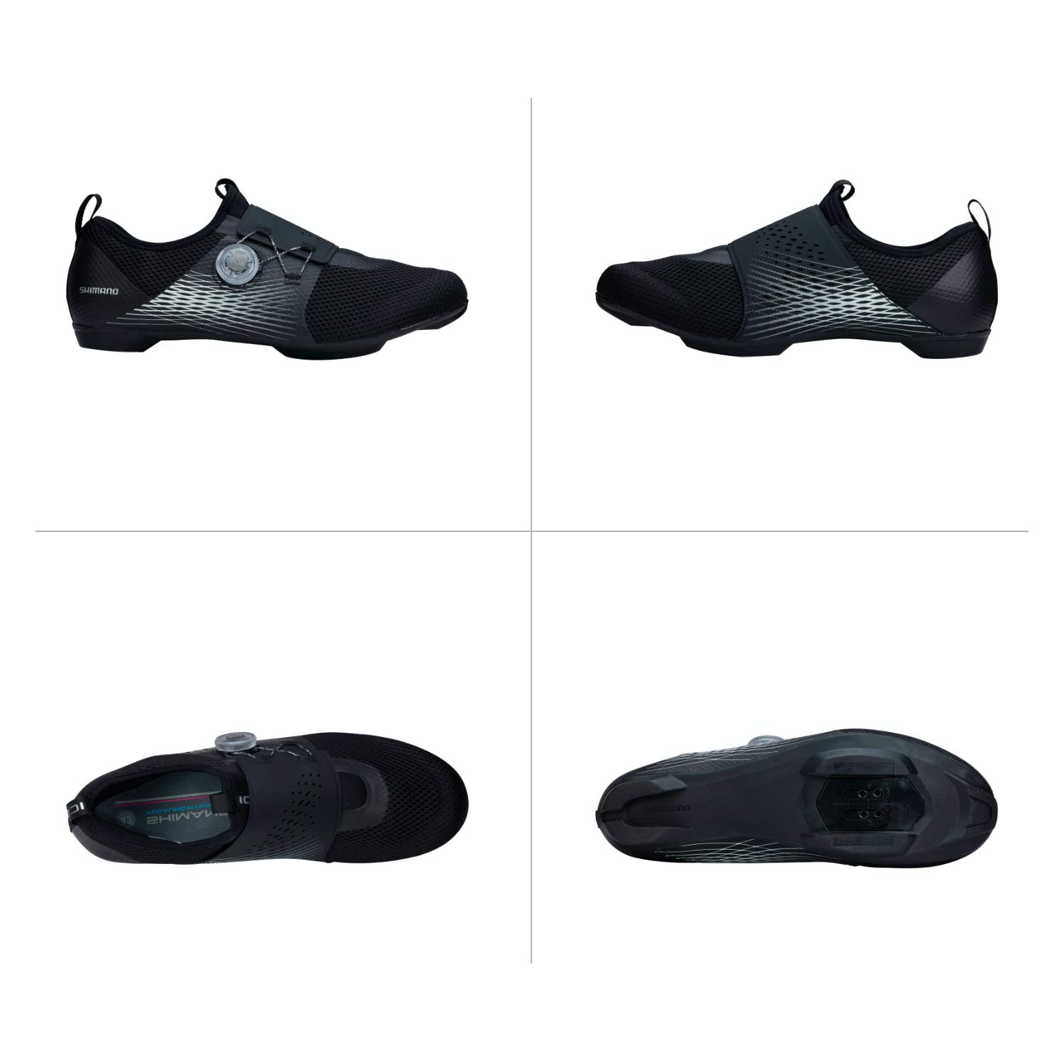 SHIMANO SH-IC500W Women's High Performance Indoor Cycling Shoe, Black, 5-5.5 (EU 37)