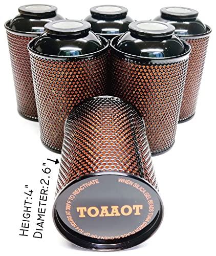 Gun Safe Dehumidifier, Moisture Absorbers, TOAAOT 200g Silica Gel Canister for Gun Case, Tool Box | 6 Units
