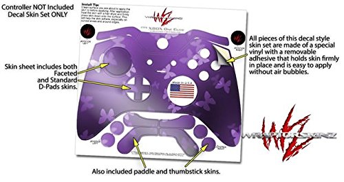 Bokeh Butterflies Purple - WraptorSkinz Decal Style Vinyl Skin Wrap compatible with XBOX One ELITE Wireless Controller (CONTROLLER NOT INCLUDED)
