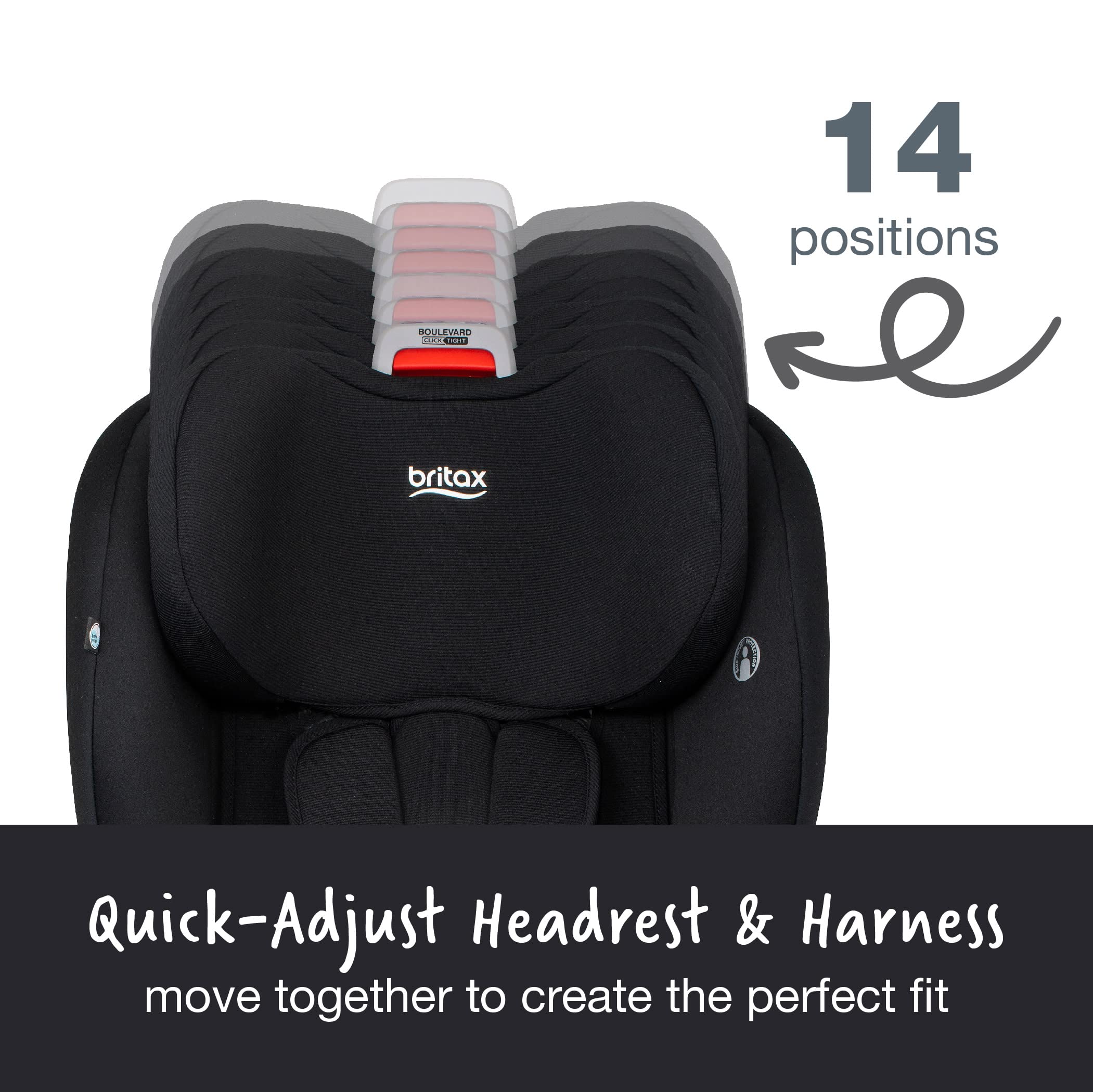 Britax Boulevard Clicktight Convertible Car Seat, Black Contour SafeWash