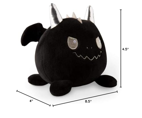 TeeTurtle | Classic Dragon Plushie | Silver and Black