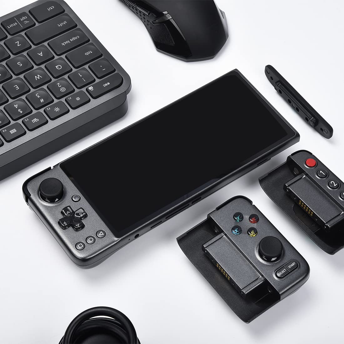 DELEA GPD XP Plus Handheld Game Consoles, 6.81 Inch Android11 CPU 30W PD Fast Charging 256GB ROM Plug & Play Portable Video Games mit Handlebar Controller