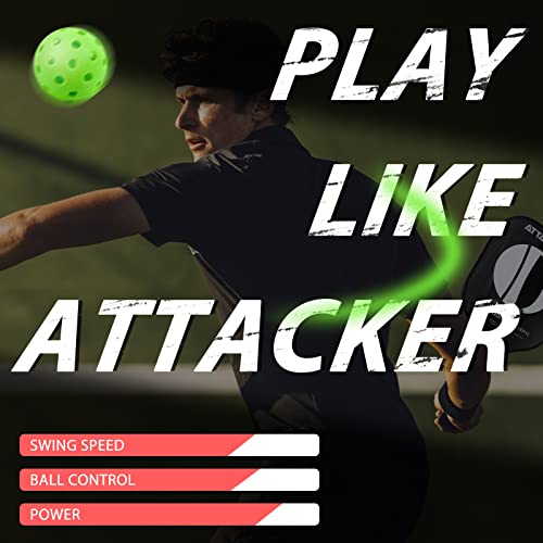 Pickleball Paddles, Pickleball Set, USAPA Approved Multilayer Fiberglass and Carbon Face, 25% Thicker Polypropylene Core Pickleball Rackets Set, Lightweight Pickleball Paddles Set of 2 &4 Balls & Bag