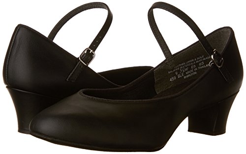 Capezio Women's Suede Sole Jr. Footlight Character Shoe, Black, 5