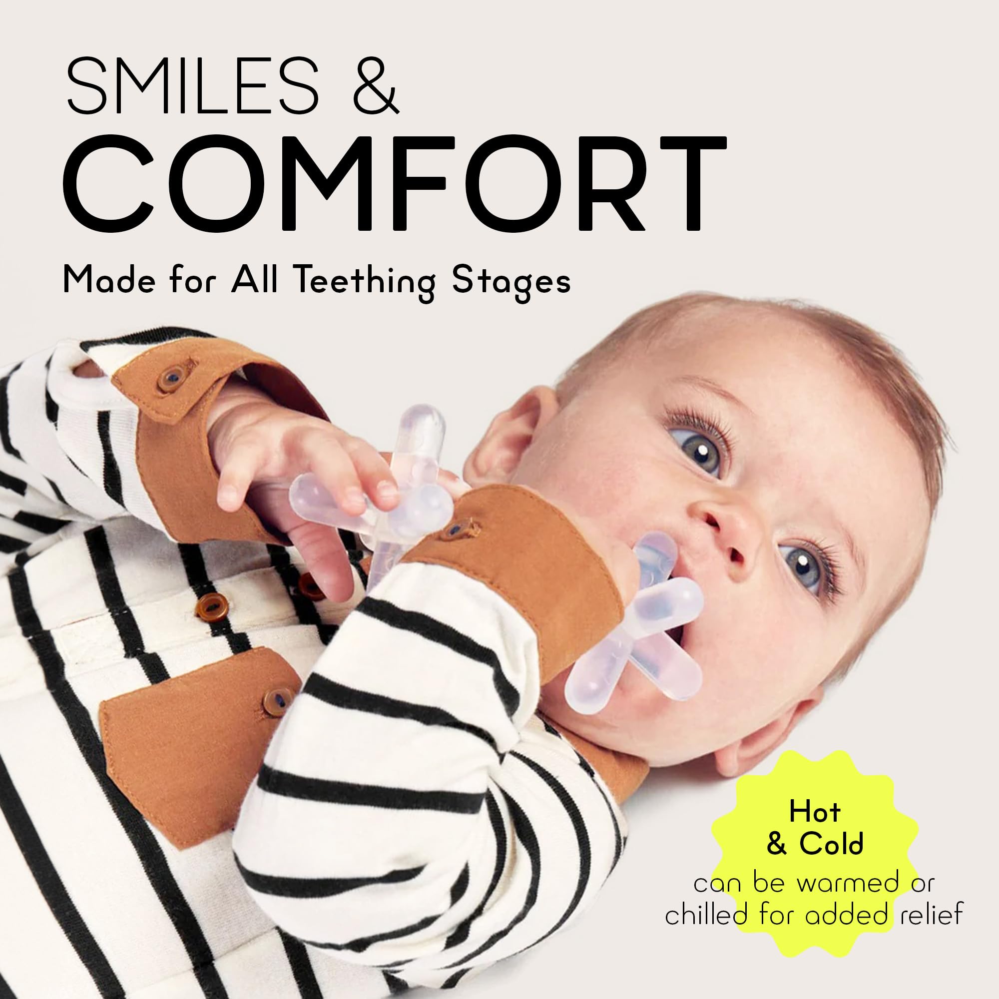 Silicone Baby Teething Toys - Baby teether for Infants, Toddlers, Newborns, CPSIA Certified, FDA Formulated Material