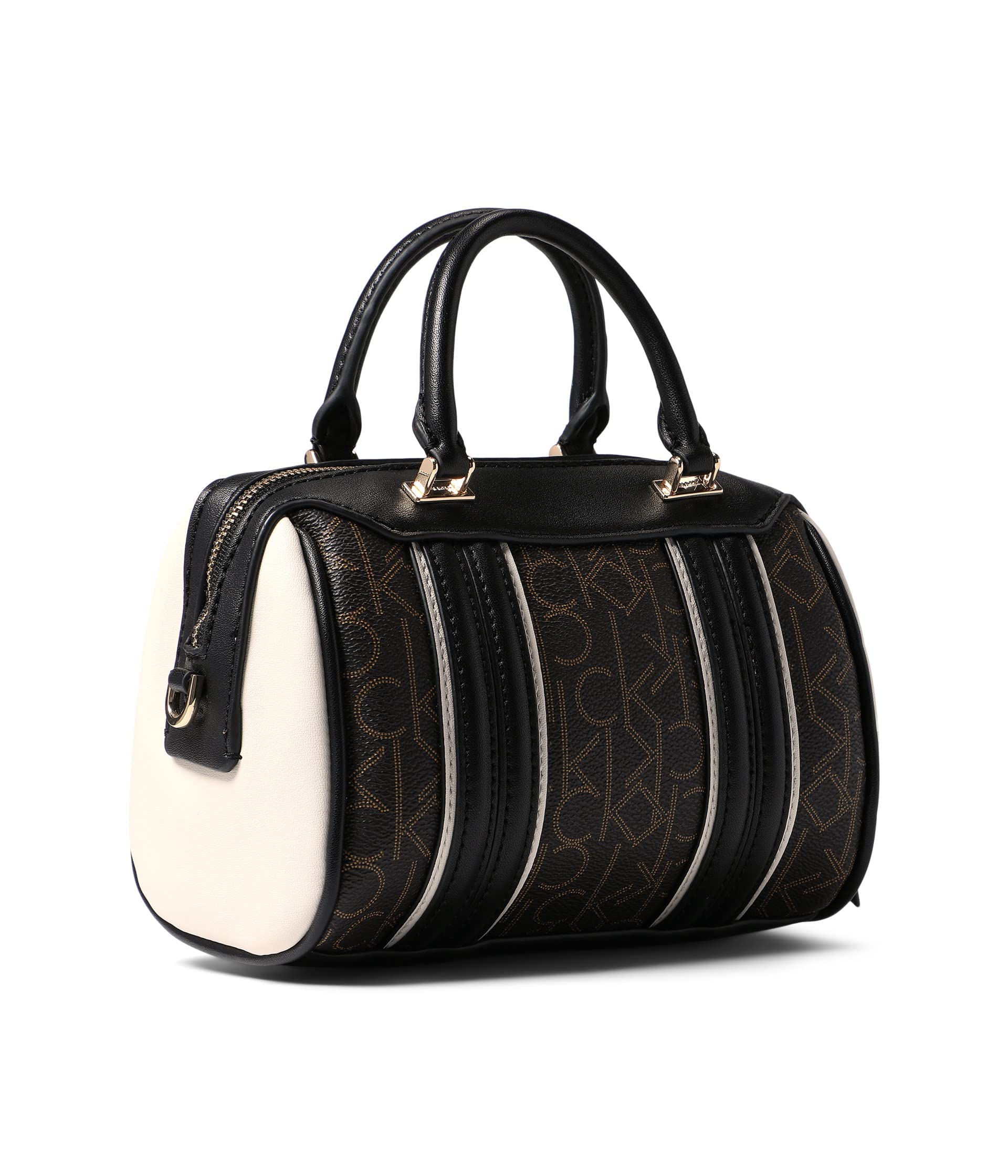 Calvin Klein Blake Mini Satchel Brown/Khaki/Black/White One Size