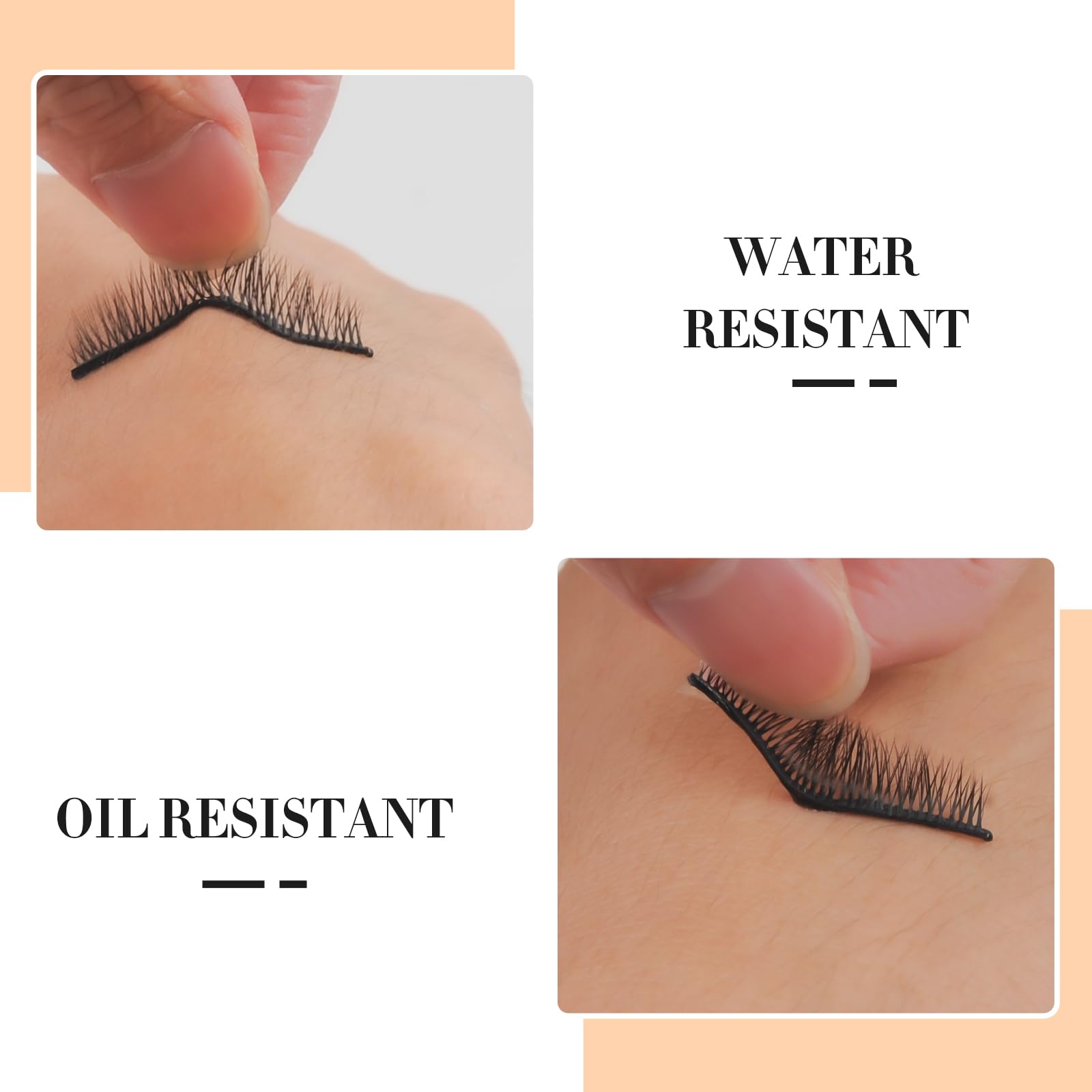 BYUVEVSR Self Adhesive Eyelashes 3 Pairs Glueless Lashes Natural Look Fluffy Mink Lash 8mm 10mm 12mm Self Sticking Eye Lashes 3D Mink Reusable NO Glue Adhesive Lashes
