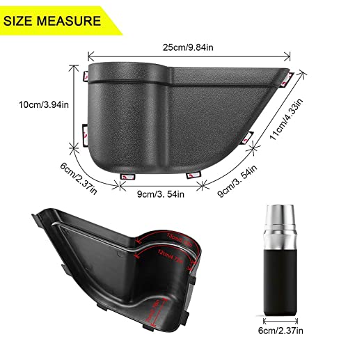 CALBEAU Front Door Side Insert Storage Pockets Box, 2PCS Door Storage Pockets for JK, Door Net Pocket Replacement for 2011-2018 Jeep Wrangler JK JKU Accessories