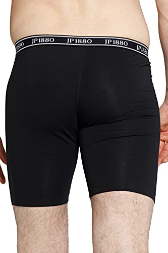 JP 1880 Menswear Big & Tall Plus Size L-8XL Stretch Cotton Long Leg Boxer Briefs Black 66/68 711242 10