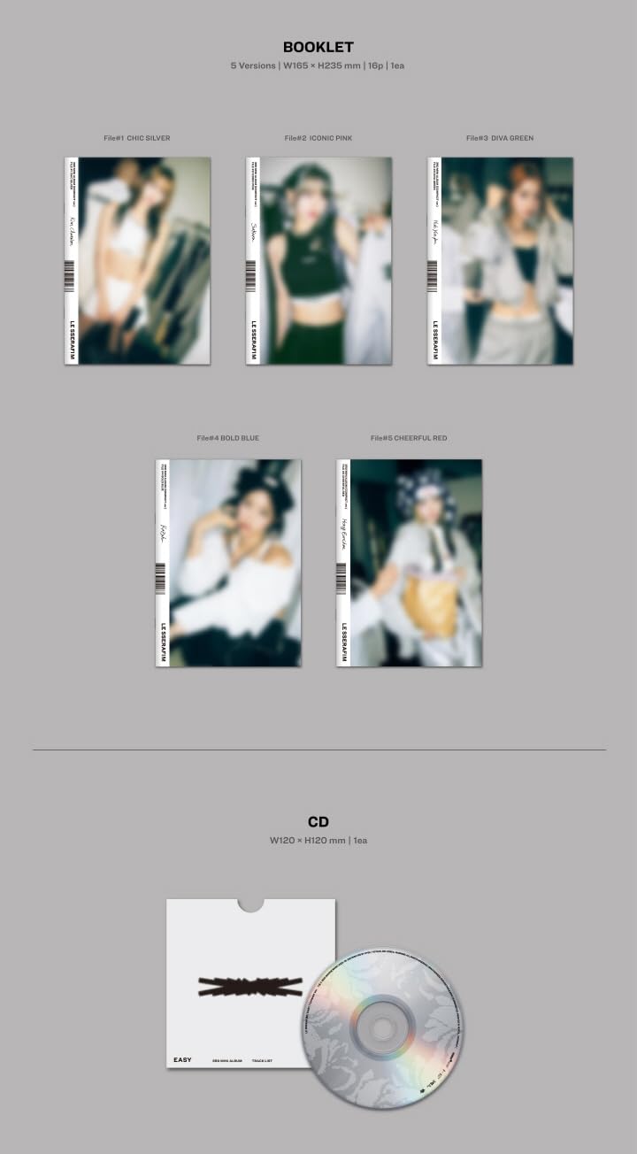 Dreamus LE SSERAFIM - 3rd Mini Album EASY Compact version CD (HUH YUN JIN ver.), SCM0353r