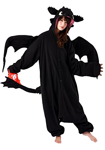 SAZAC Kigurumi - How to Train Your Dragon - Toothless - Onesie Jumpsuit Halloween Costume