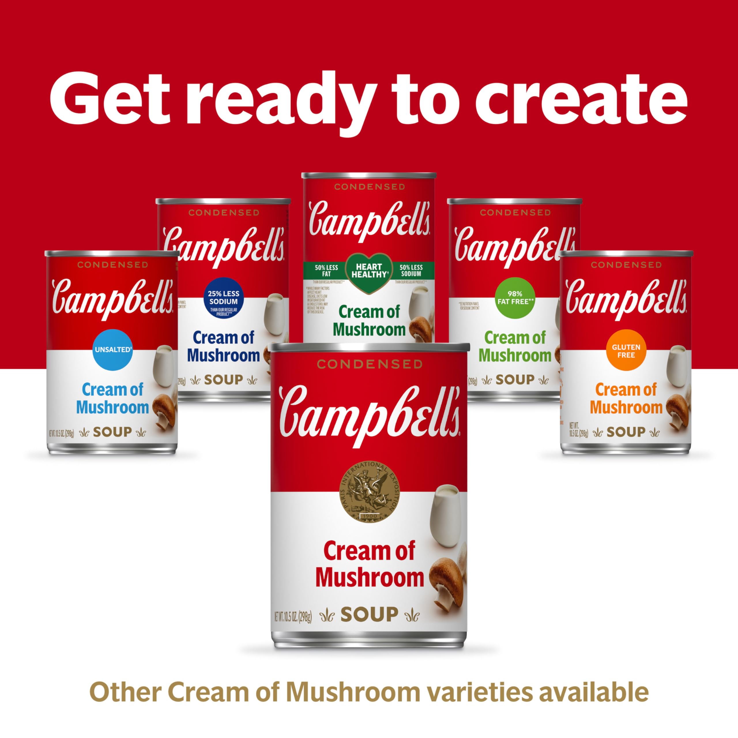 Campbell's Condensed Cream of Mushroom Soup, 10.5 Ounce Can (Case of 12)