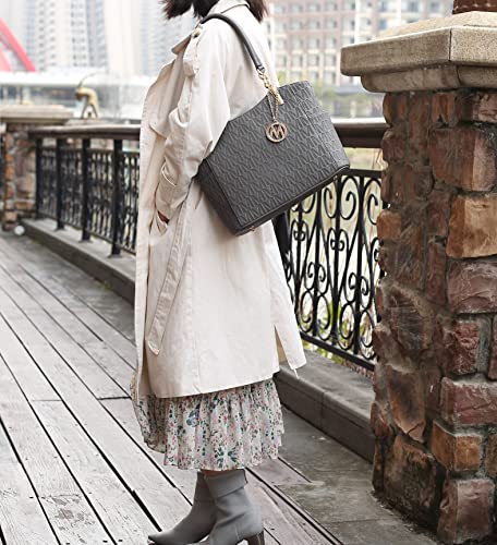 Mia K Collection Shoulder Handbag for Women: Vegan Leather Satchel-Tote Bag, Top-Handle Purse, Ladies Pocketbook Mustard
