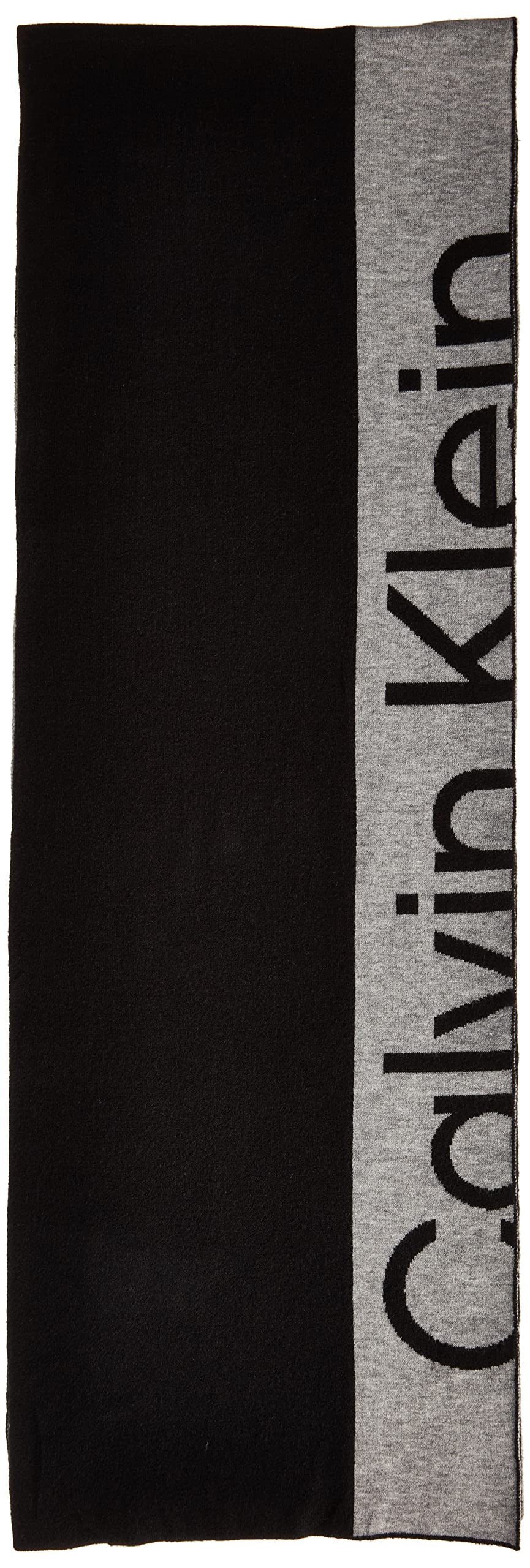 Calvin Klein Women's Cut Off Calvin Scarf, Heathered Mid Grey, One Size