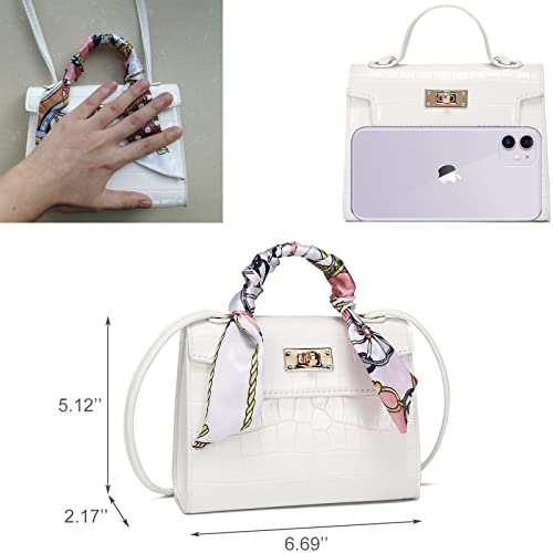 CATMICOO Mini Purses for Women Trendy Crocodile Small Handbag