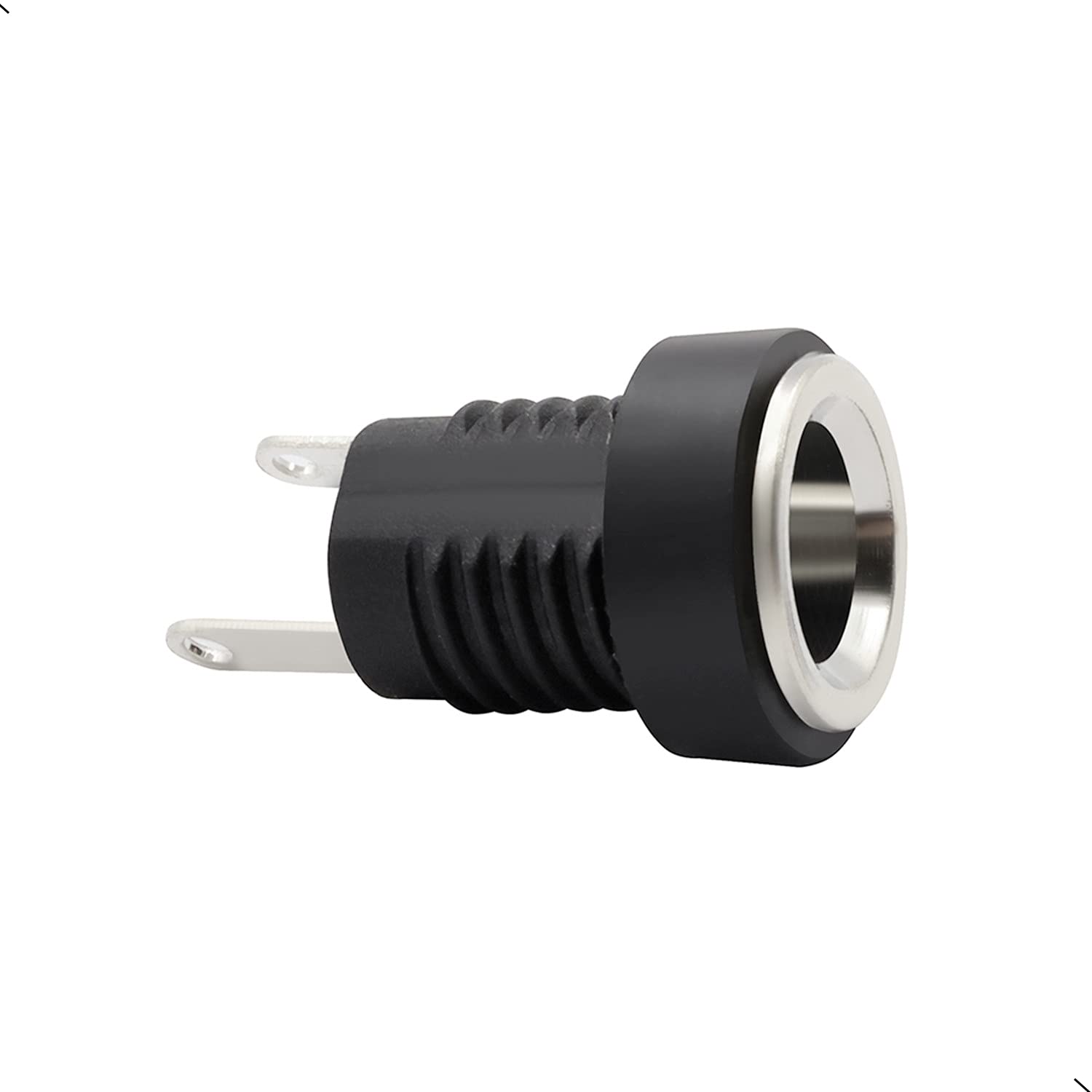 ThreeBulls 12 Pieces 5.5mmx2.1mm 2 Pins DC Power Jack Female Panel Mounting Connector Socket