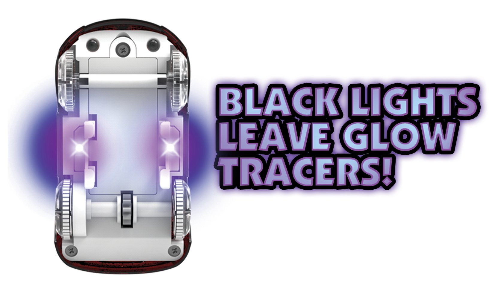 Mindscope Twister Tracks Micro Neon Glow in The Dark 11 feet Flexible Assembly Track Emergency Series Rechargeable car