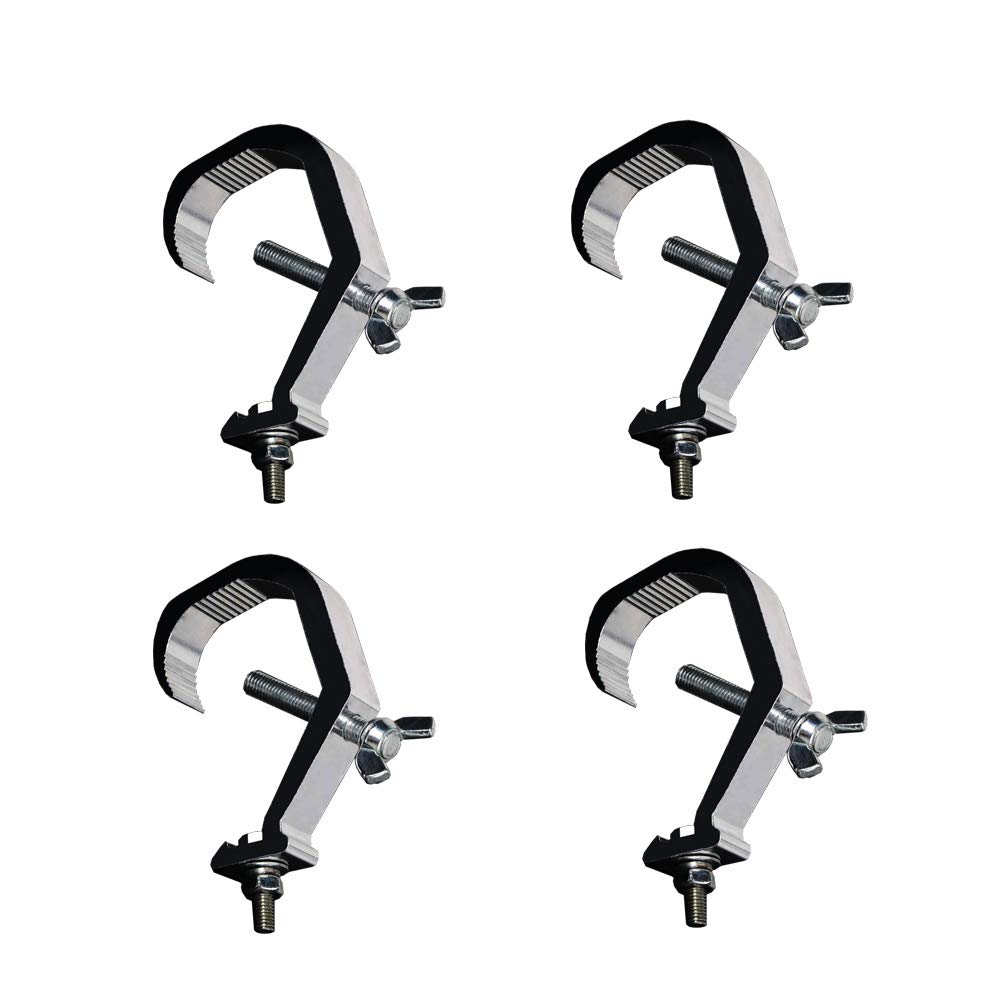 C Clamp Mounting Truss Bracket Hook Clamp for DJ Lights Par Spotlight Moving Head Light Pole Mount Stage Lighting Kit Lighting Stand and Truss Package (4 pack)