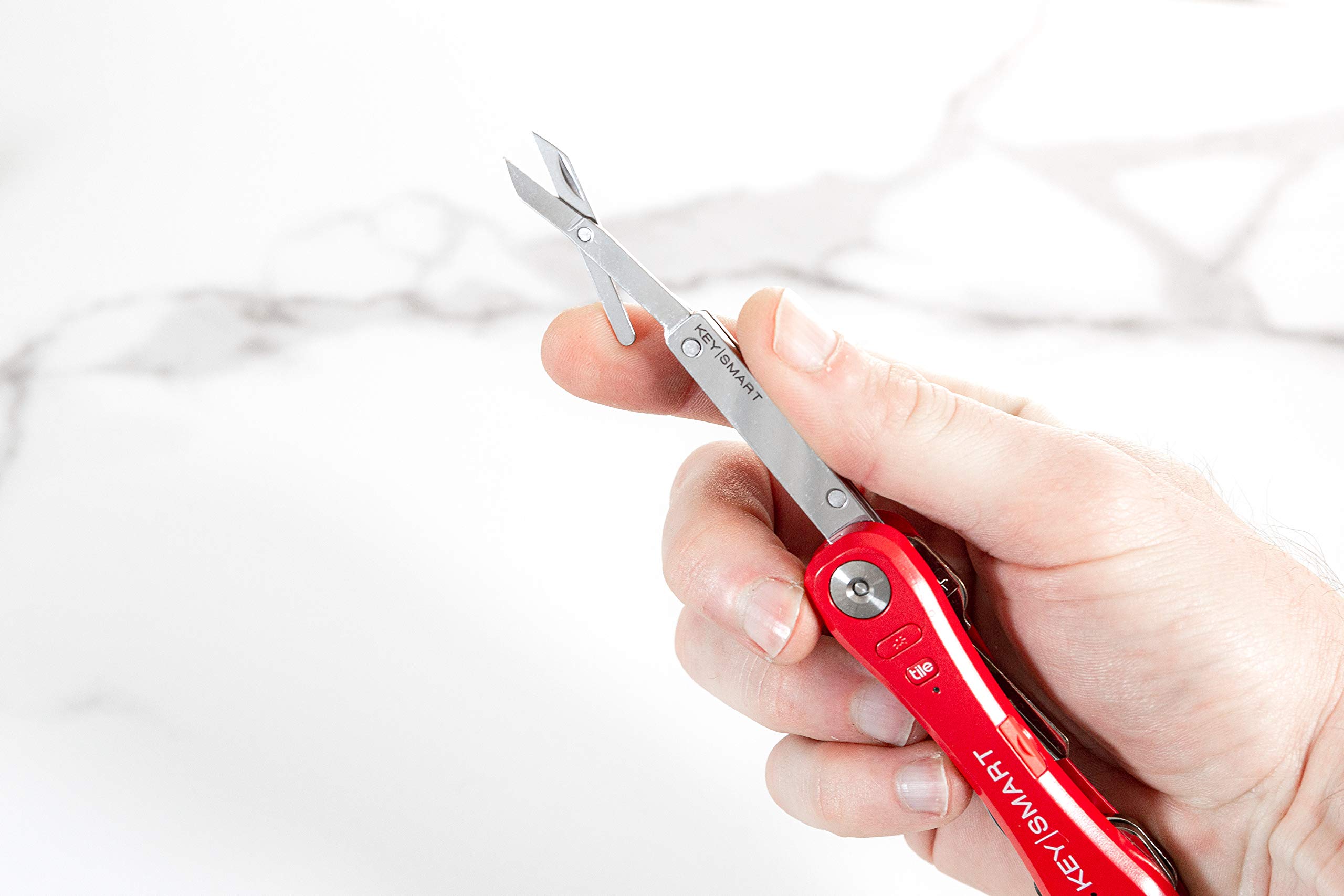 KeySmart NanoScissors - Mini Portable Foldable Keychain Scissors