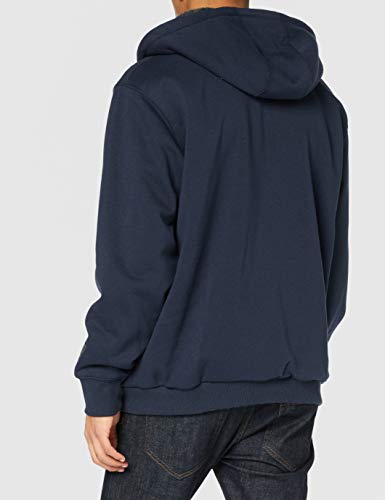 Carhartt Men's Rain Defender Rockland Sherpa Lined Hooded Sweatshirt, New Navy, Small