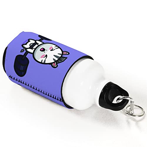 Can Cooler Sleeves Coozies for Cans And Bottles Insulators Cute Zebra Lifting Barbell Print PVC Elastic Reusable