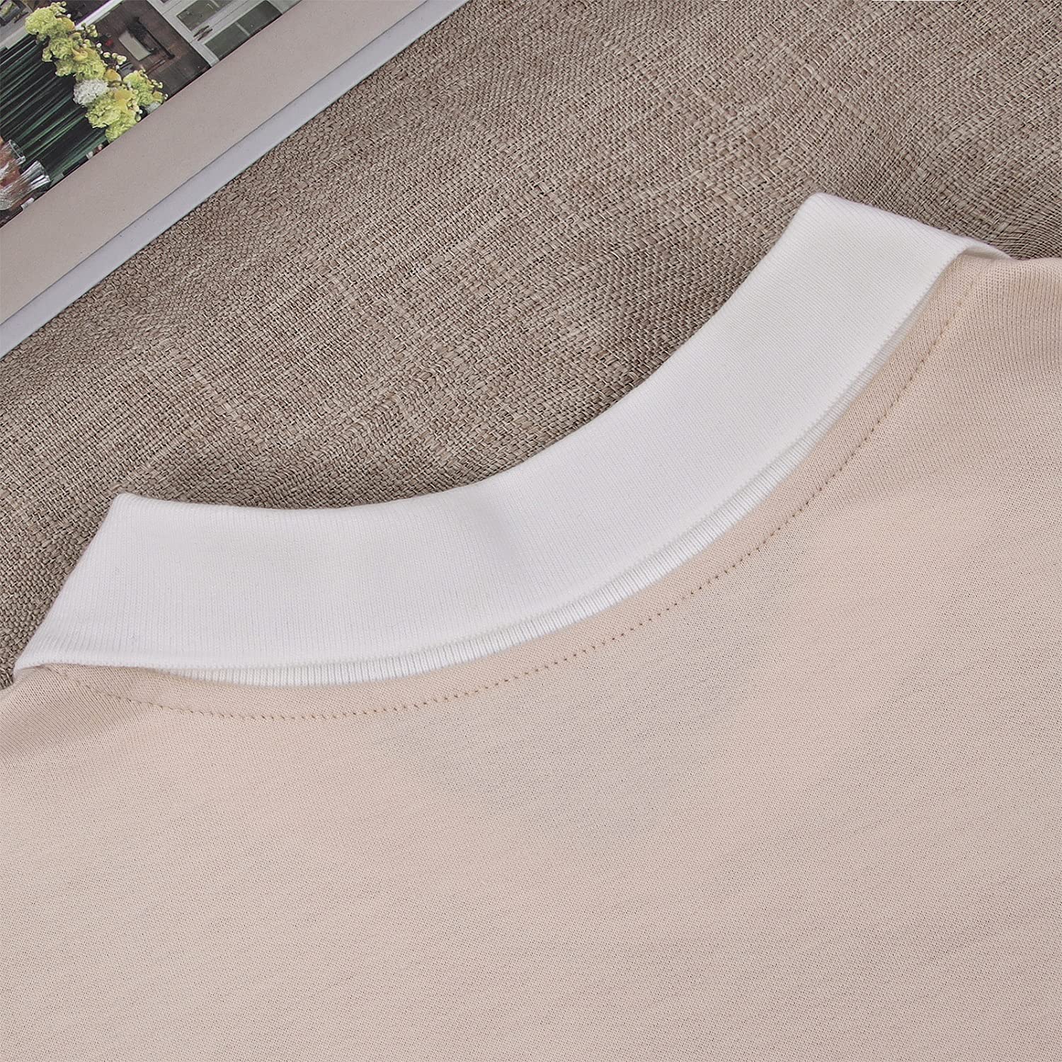 CM C&M WODRO Women Frog Sweatshirt Graphic Aesthetic Oversize Pullover Clothes Long Sleeve T-Shirt with Pocket (Beige, X-Large)