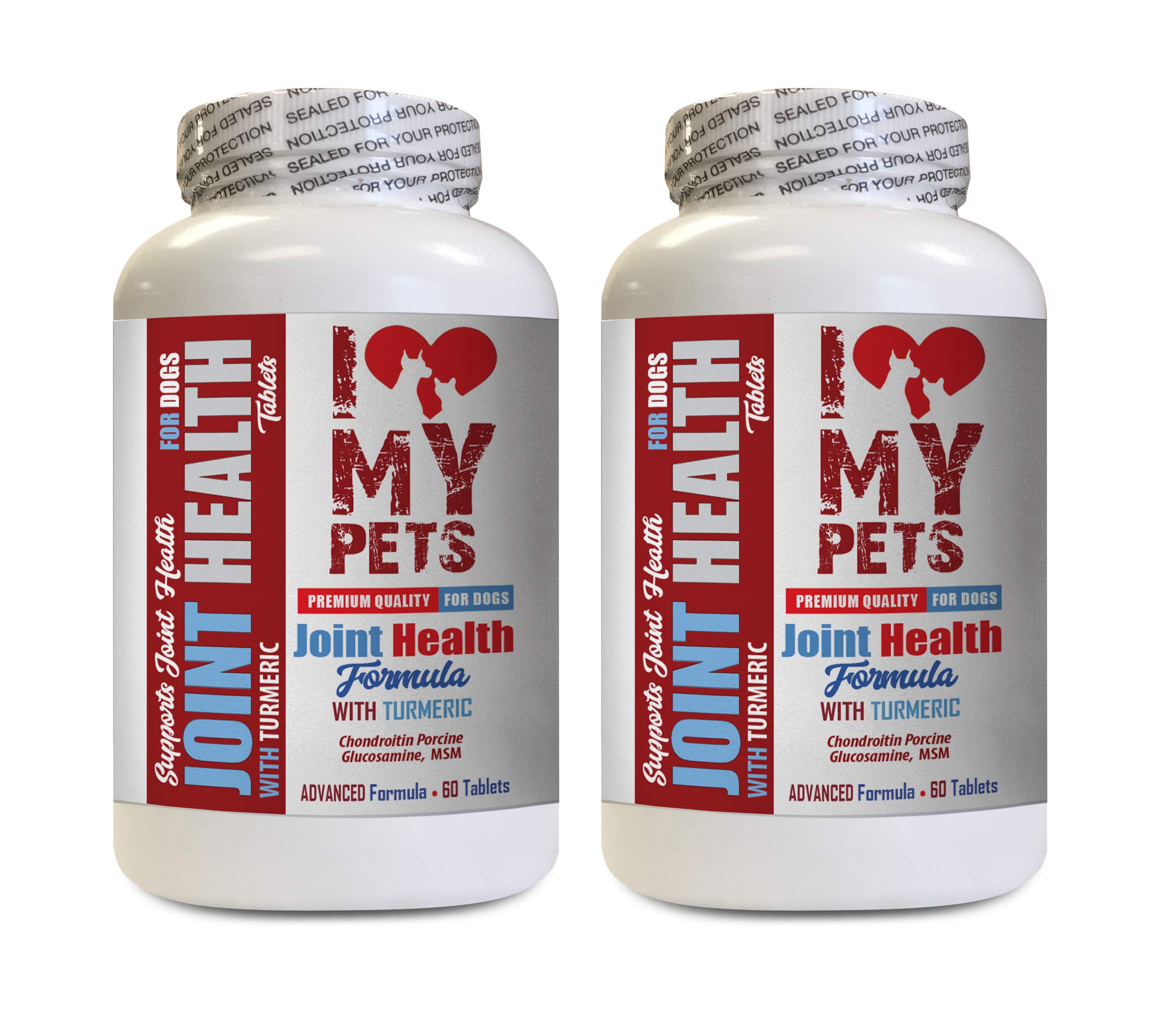 I LOVE MY PETS LLC Dog Joint Supplement tumeric - Joint Health for Dogs - with Turmeric - MSM - Premium - Dog Turmeric Supplement - 120 Treats (2 Bottles)