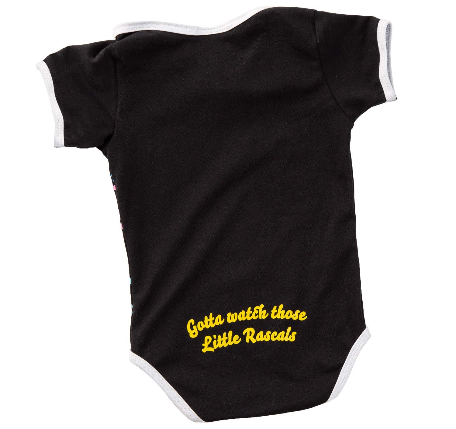 Calhoun Officially Licensed Bob Ross Splatter Print Baby Onesie (6-12 Months)