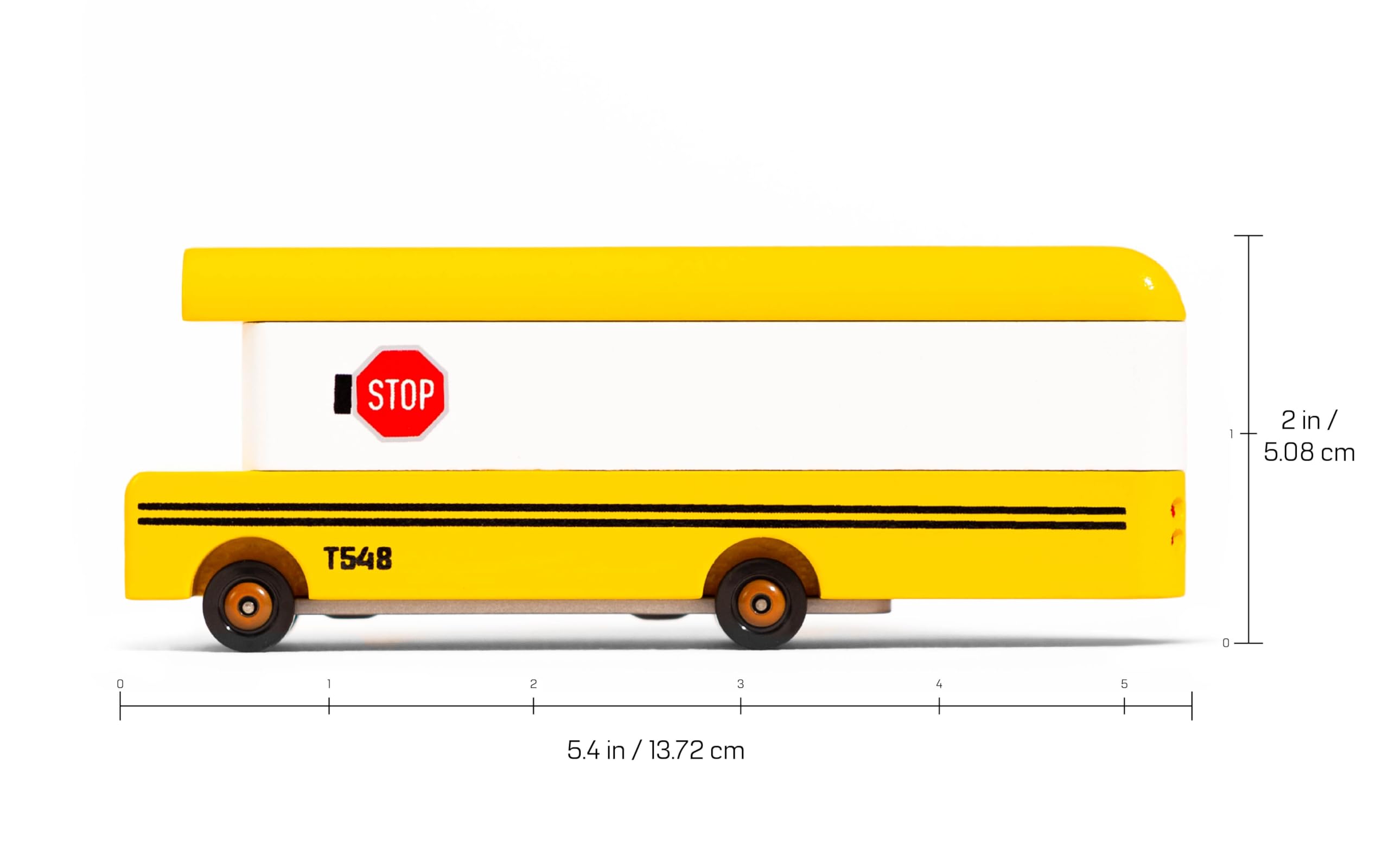 Candylab Toys - CANDYCAR® World Collection - Premium Handcrafted Wooden Car Toy - School Bus