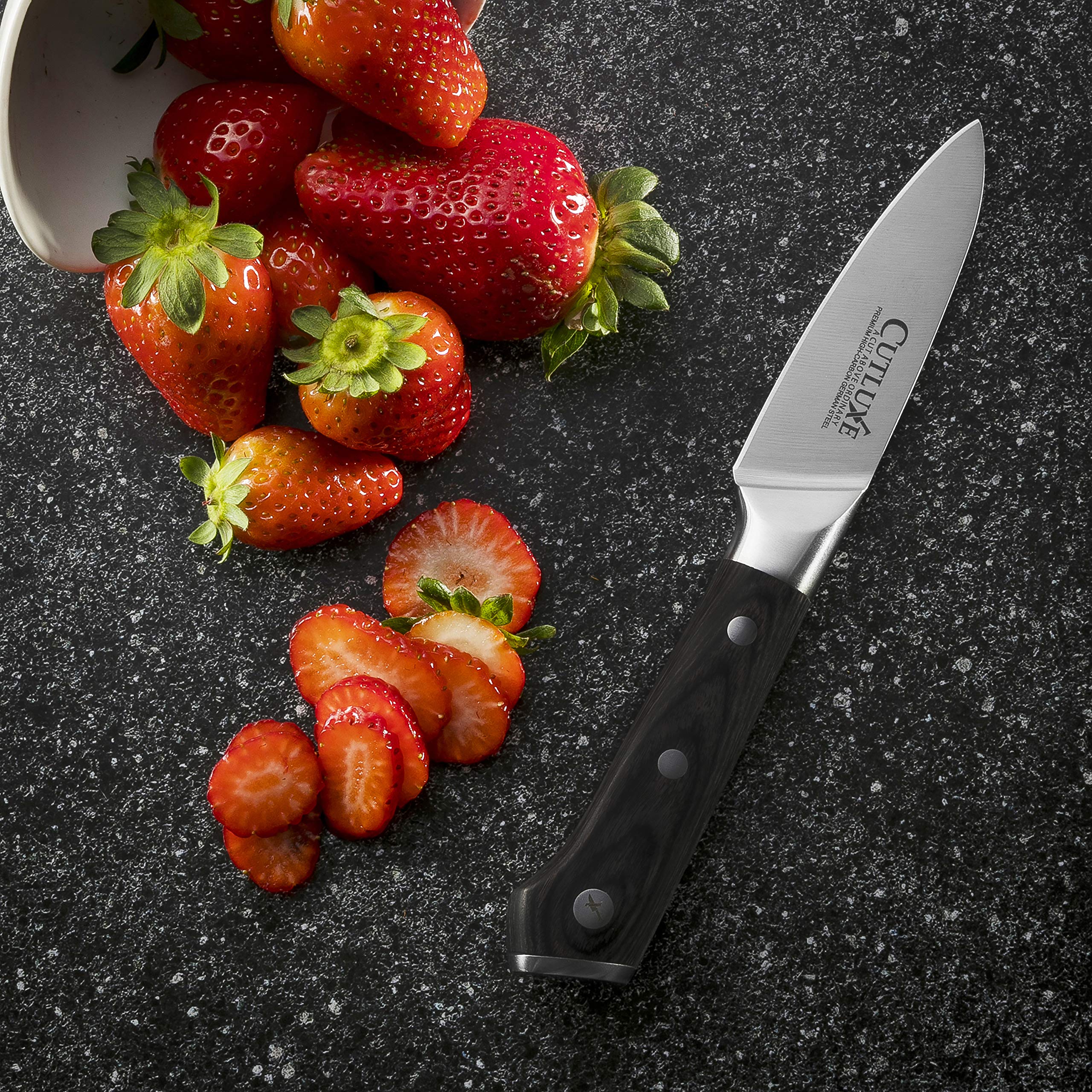 Cutluxe Paring Knife & Chef Knife– Forged High Carbon German Steel – Full Tang & Razor Sharp – Ergonomic Handle Design – Artisan Series