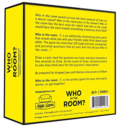 Hygge Games Who in The Room? Party Gamef Yellow