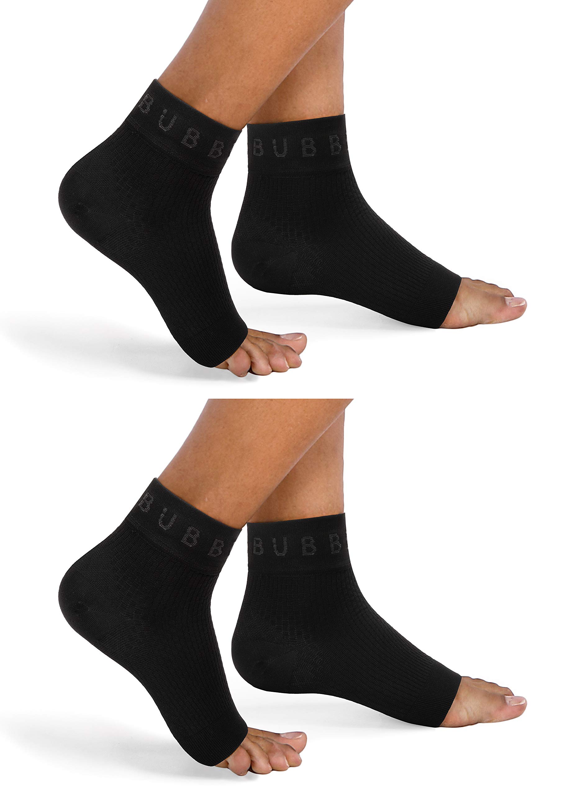 BUBBLELIME Ankle Brace for Women&Men Compression Arch Support Foot Sleeve Plantar Fascilitis Socks for Pain Relief Injury Recovery_SET1-Medium