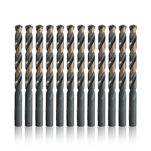 Drill America #7 High Speed Steel Black & Gold KFD Split Point Drill Bit (Pack of 12), KFD Series - KFD7P12