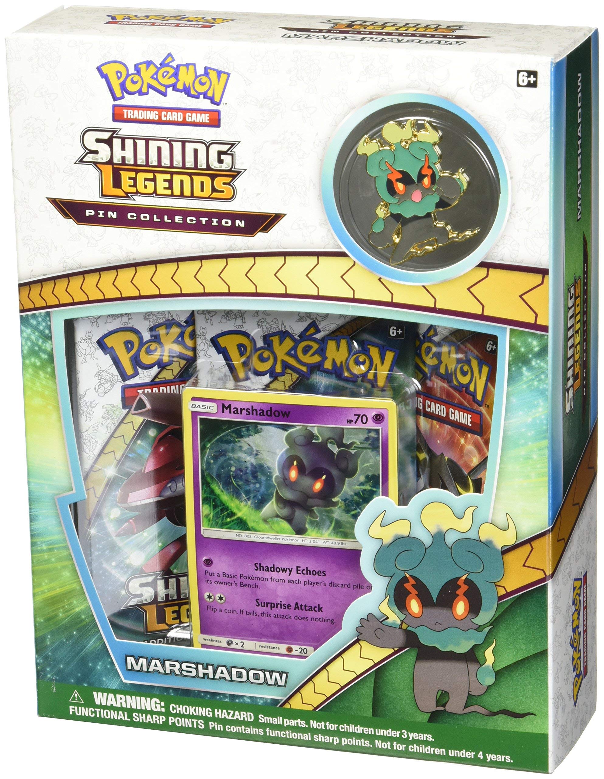 Pokemon TCG: Shining Legends Marshadow Pin Collectible Card Box