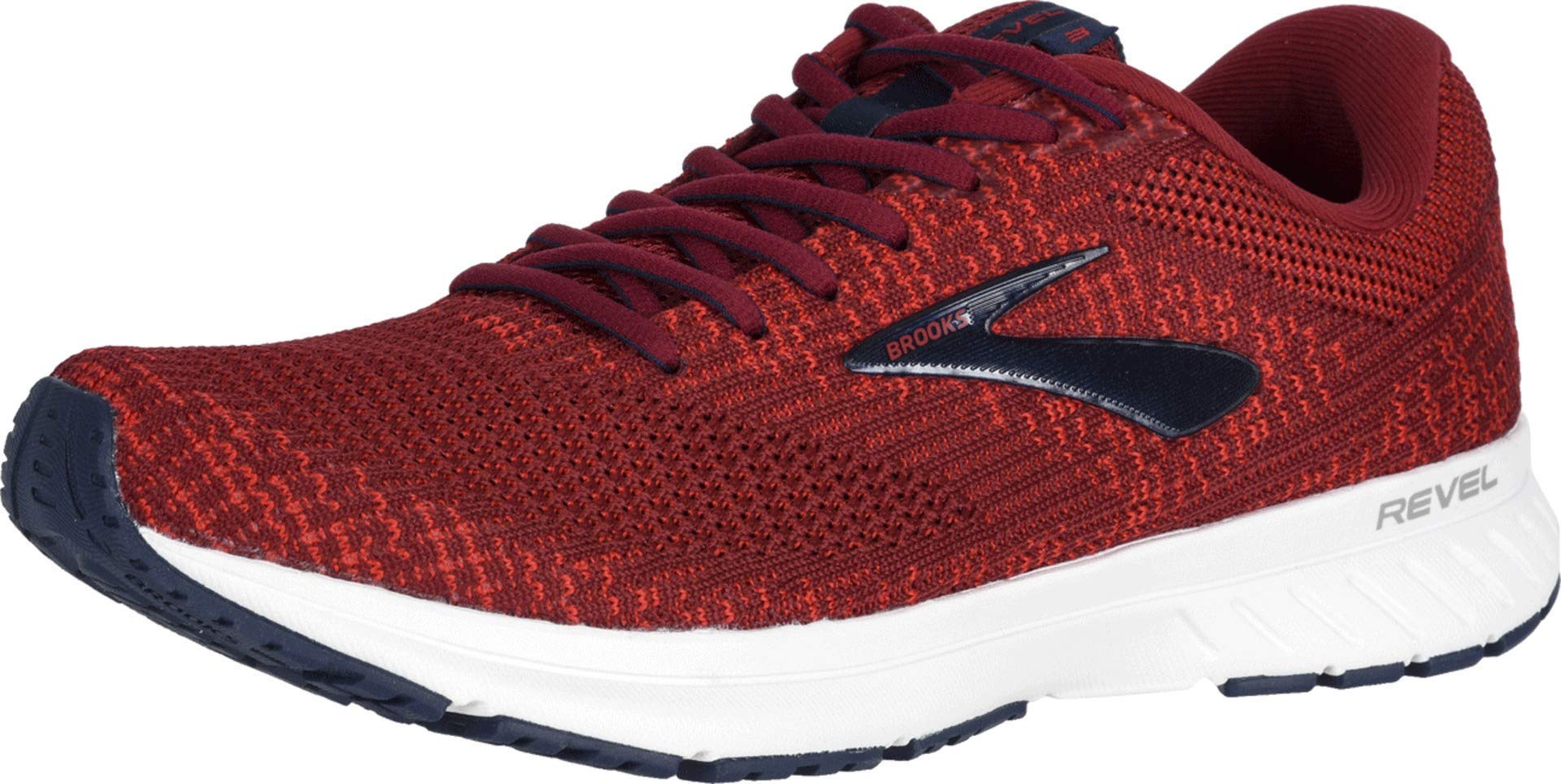Brooks Mens Revel 3 Running Shoe - Red/Biking Red/Peacoat - D - 11.5