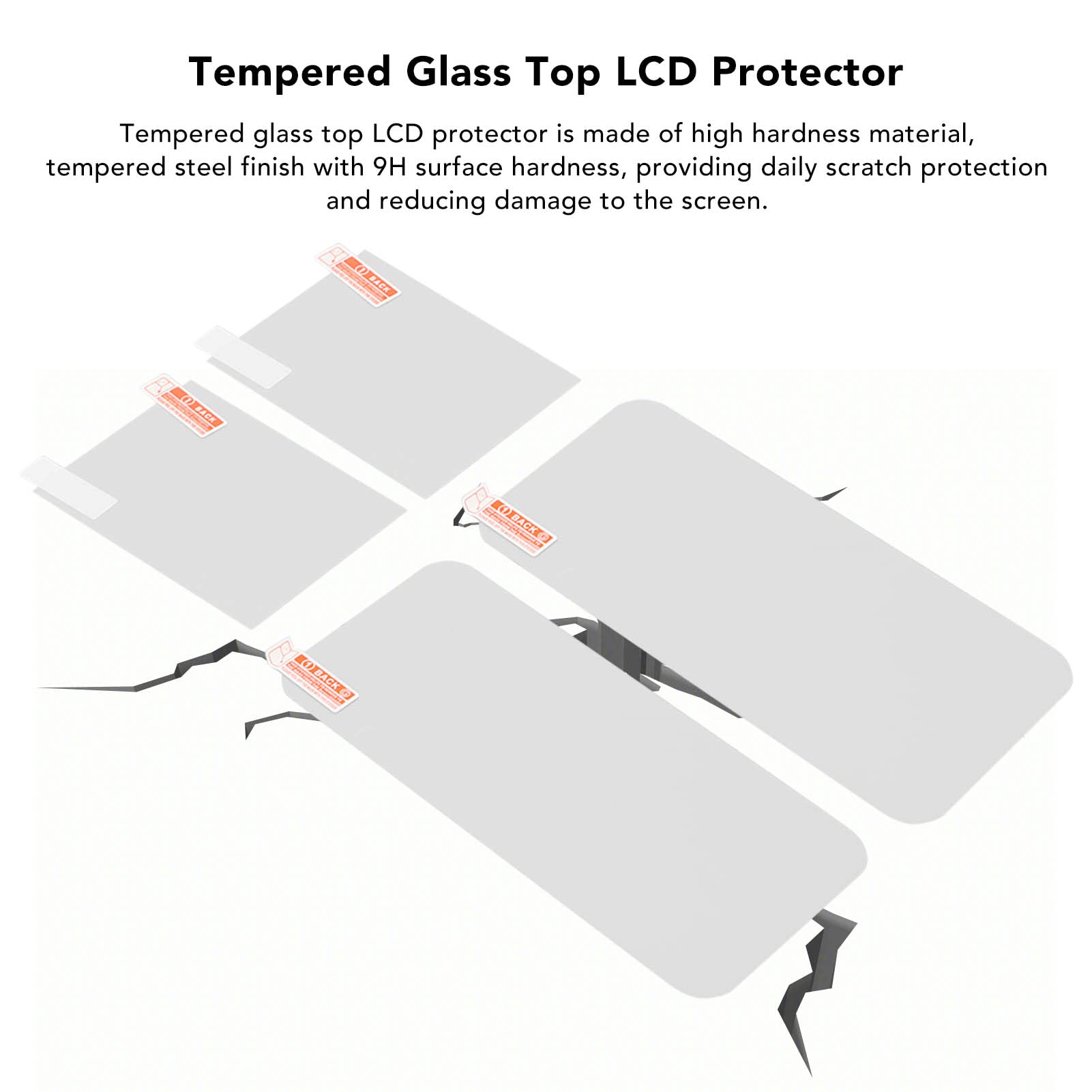 DAUERHAFT Game Console Tempered Film, HD Clarity Tempered Glass Top LCD Protector Daily Scratch Protection 9H Hardness Easy Use for Game Console for 2DS XL