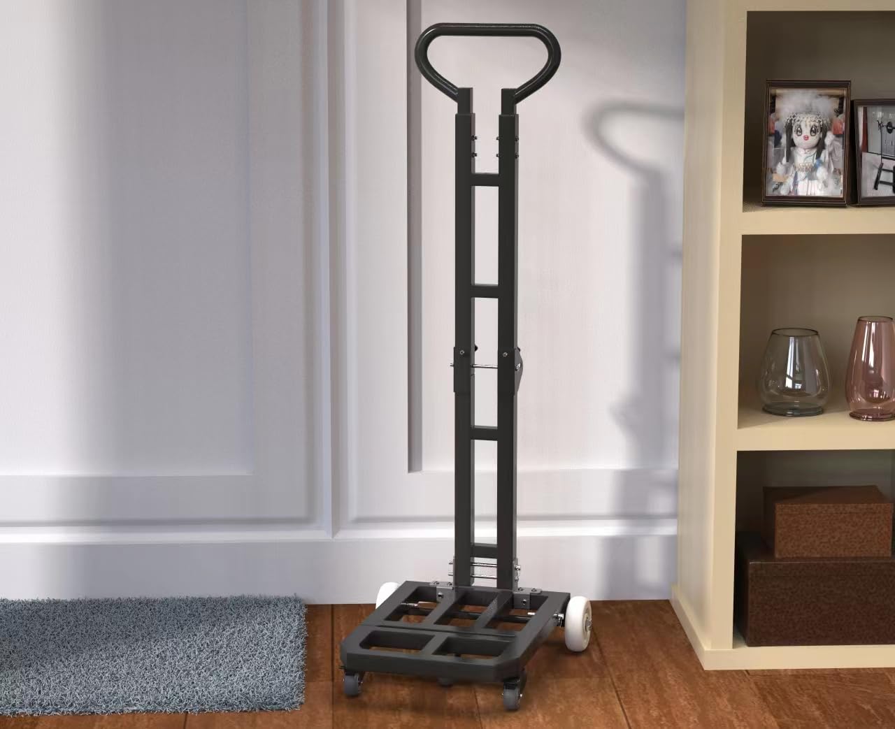 Davcreator Hand Push Truck with Wheels for Moving Furniture Shopping Cart 100LBS Load Capacity