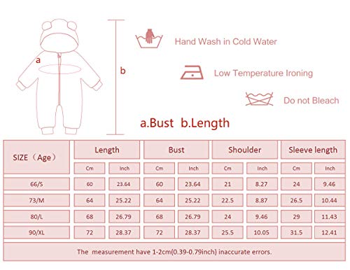 Happy Cherry Baby Infant Down Jumpsuit One Piece Windproof Jacket Hooded Zipper Romper Winter Puffer Snowsuit Soft One Piece Warm Coat for Boys Girls Black 12-18 Months